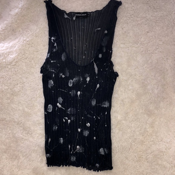 Giorgio Armani | Tops | Giorgio Armani Custom Painted Tank Top | Poshmark